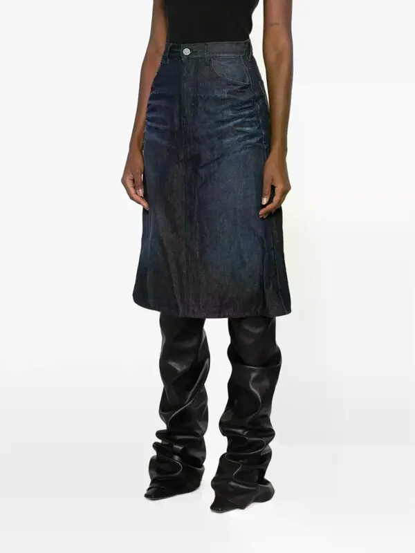 DIESEL® Faded Denim Skirt