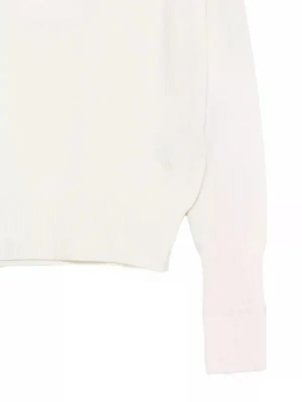 Victoria Beckham Roll-neck Embroidered-logo Sweater