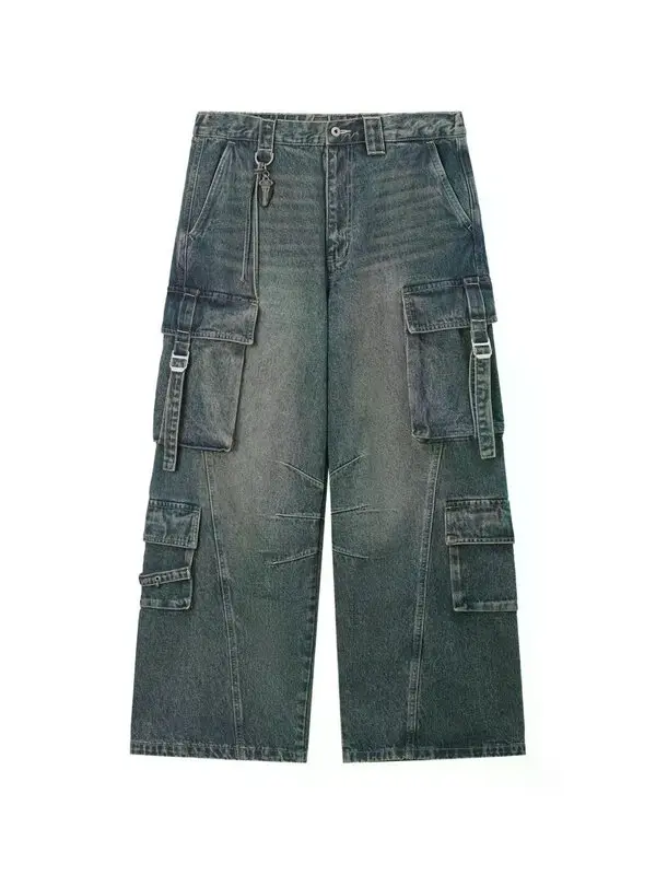 MUSIUM DIV. Faded Multi-pocket Cargo Pants