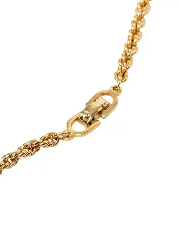 Dior 2000-2026 Plated Cd Station Rope Chain Necklace Costume Necklace - Gold