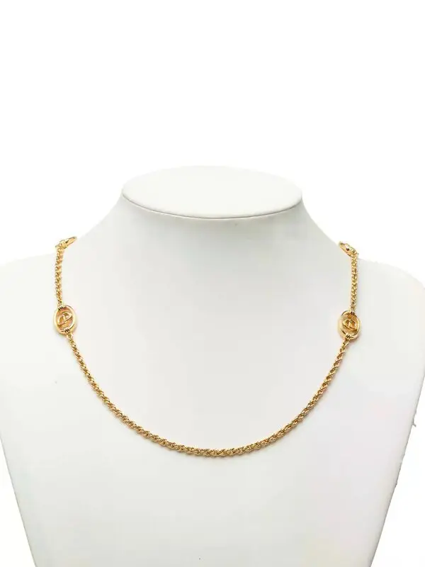 Dior 2000-2026 Plated Cd Station Rope Chain Necklace Costume Necklace - Gold