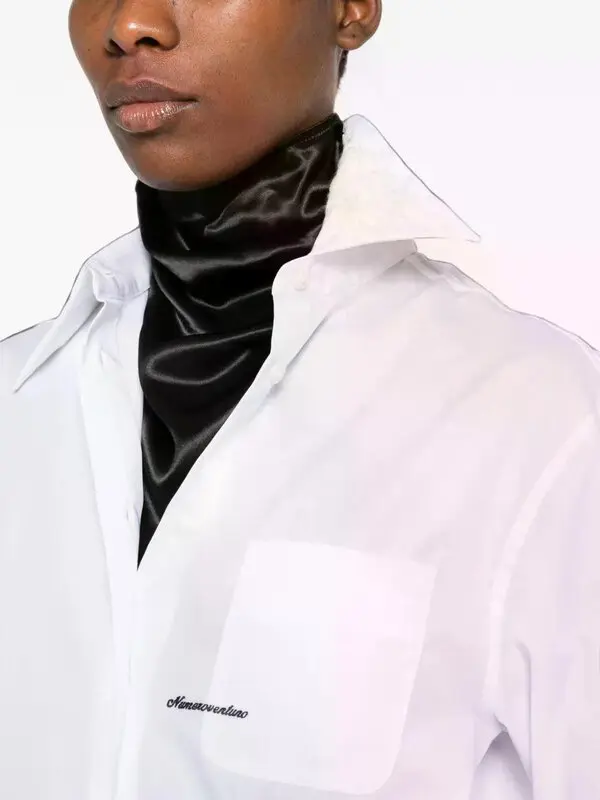 N°21 Floral-embroidered Logo-print Shirt
