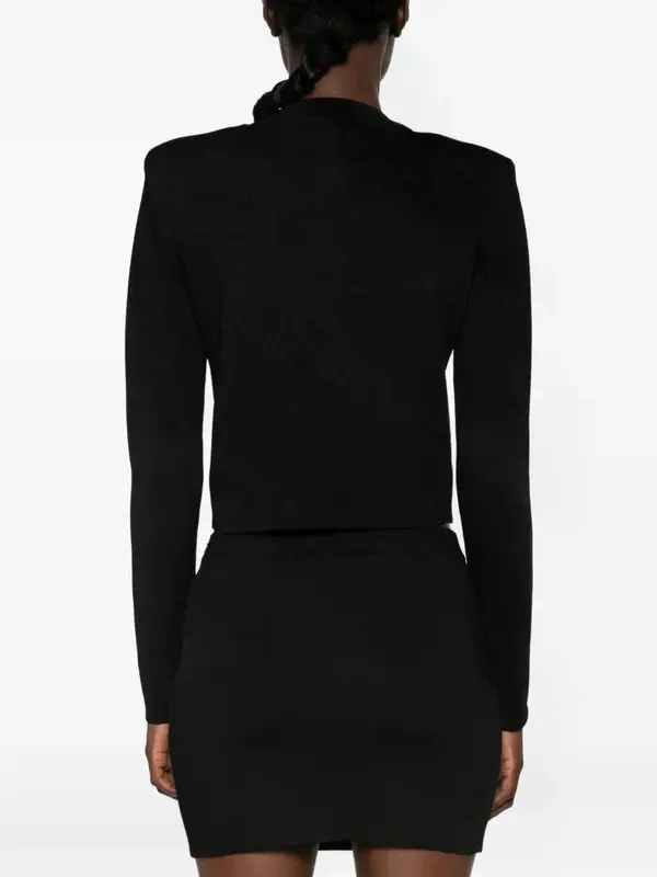 Balmain Embossed-button Cardigan - Black