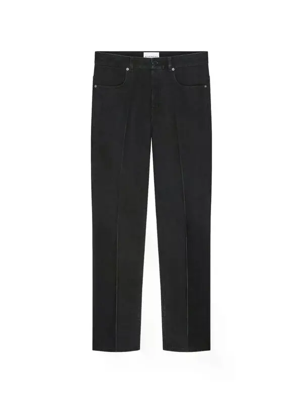 Givenchy Straight Fit Jeans With Crease Effect - Black