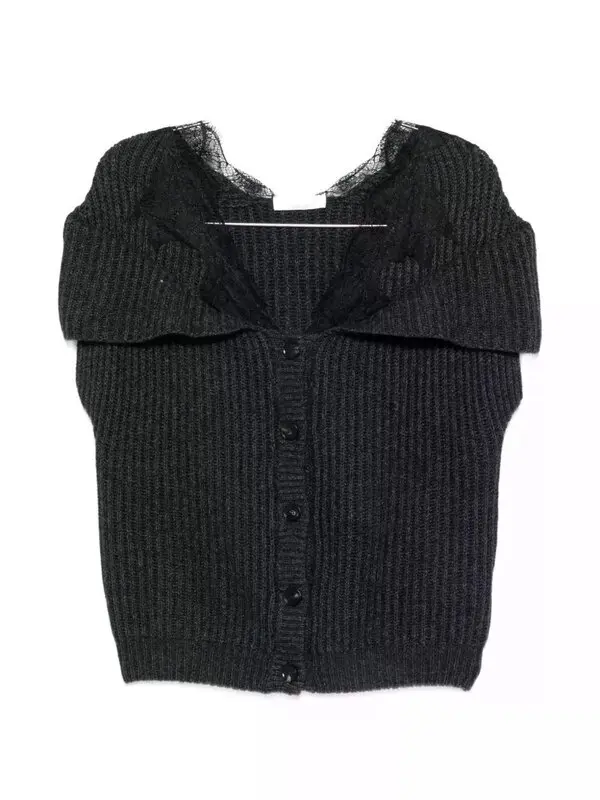 Liviana Conti Lace-trim Cardigan