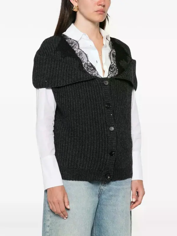 Liviana Conti Lace-trim Cardigan