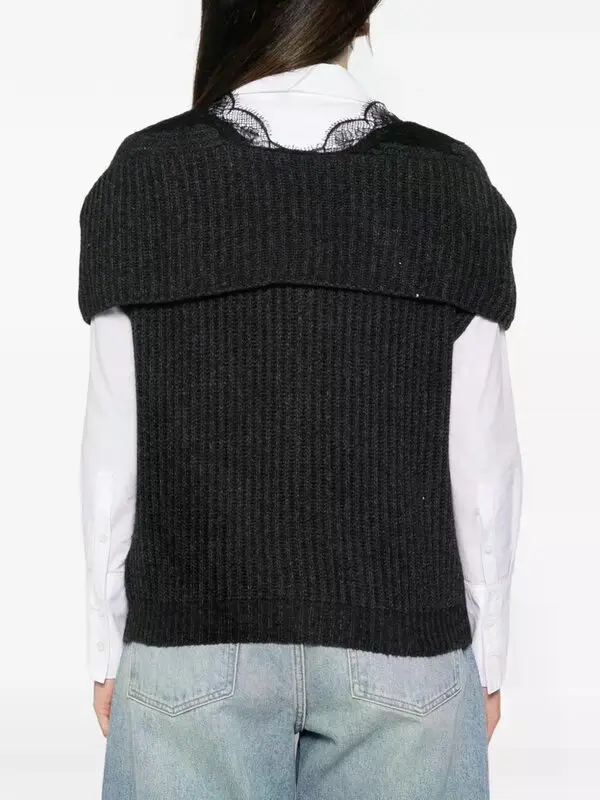 Liviana Conti Lace-trim Cardigan