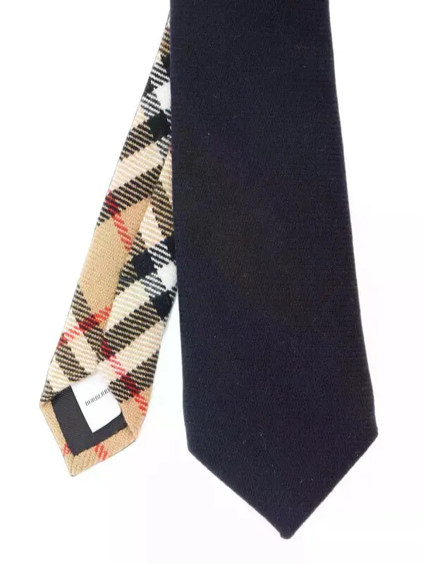 Burberry Check Wool Cashmere Tie