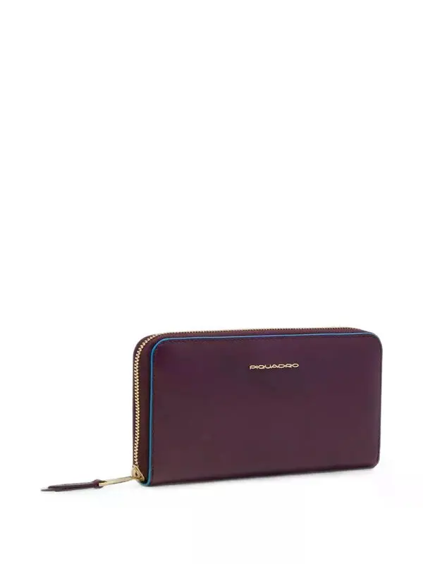 PIQUADRO Zip-around Leather Wallet