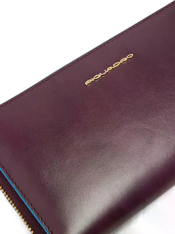 PIQUADRO Zip-around Leather Wallet