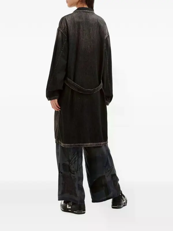 Y’s Faded-effect Patch-pocket Coat