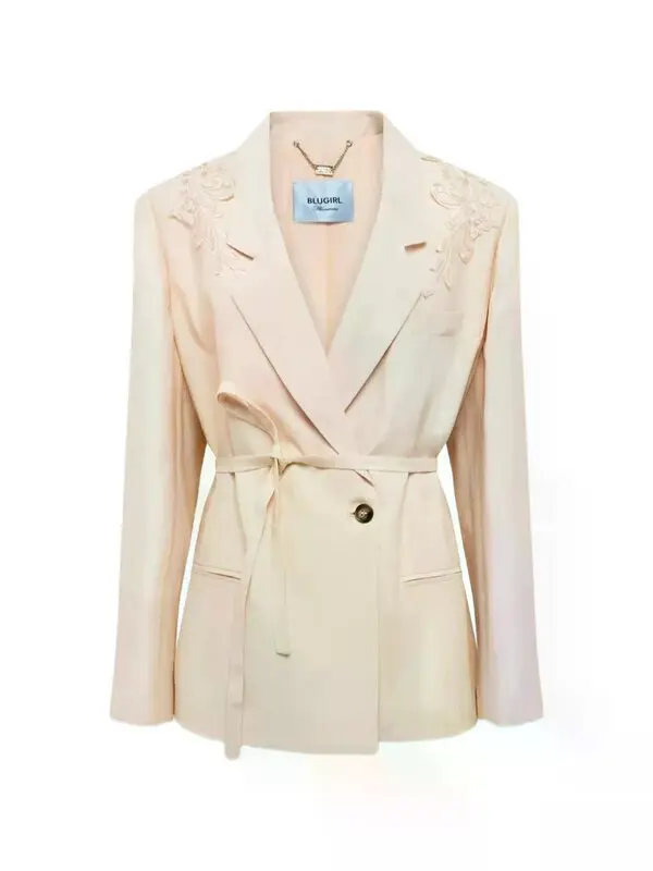 BLUGIRL Embroidered Belted Blazer