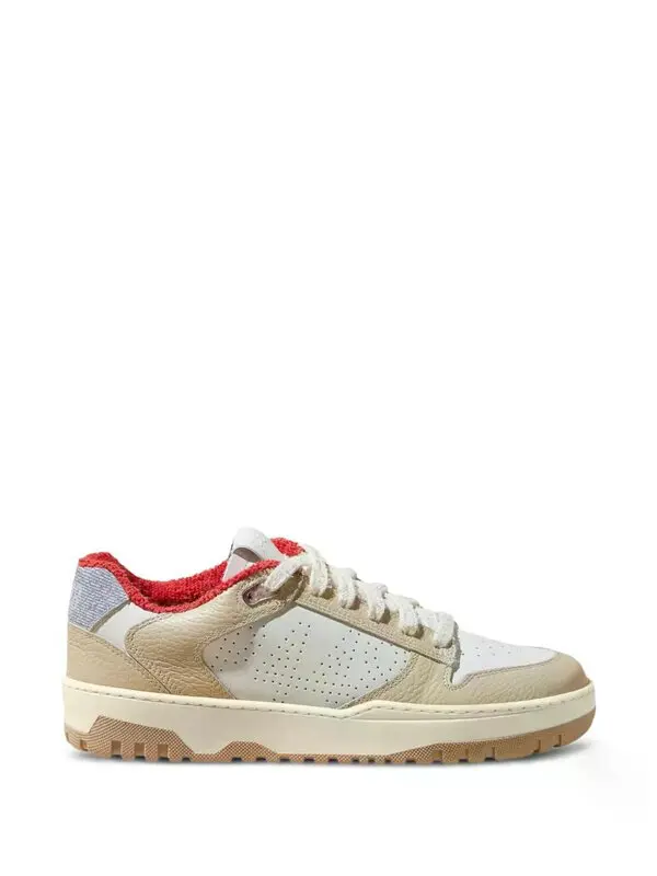 P448 Mason Panelled Leather Sneakers - Neutrals