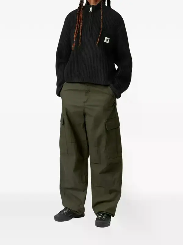Carhartt Work In Progress Detroit Ribbed-knit Half-zip Sweater