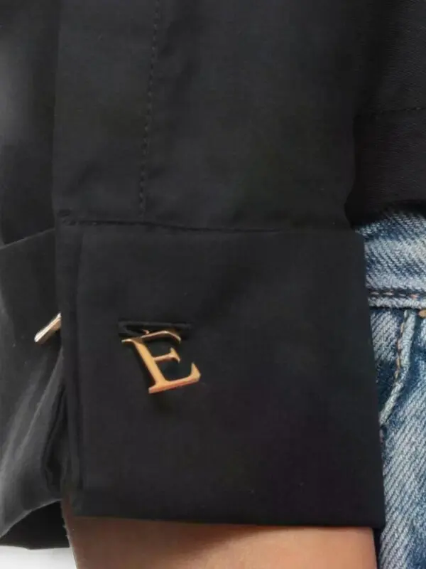 Elisabetta Franchi Pleated Cropped Shirt