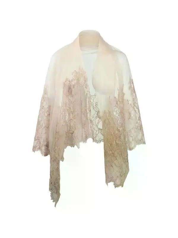 Valentino Garavani Lace-trimmed Tulle Scarf
