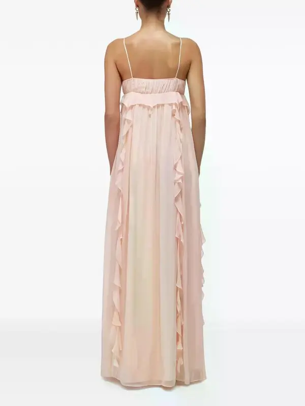 BLUGIRL Ruffled Floral-appliqué Maxi Dress