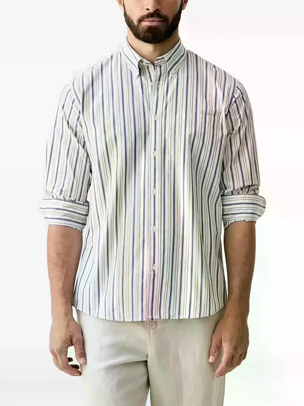 BENETTON Vertical-stripe Button-down Shirt