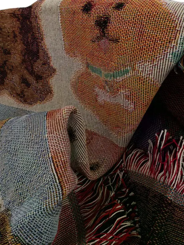 CARNE BOLLENTE Graphic-print Fringed Blanket
