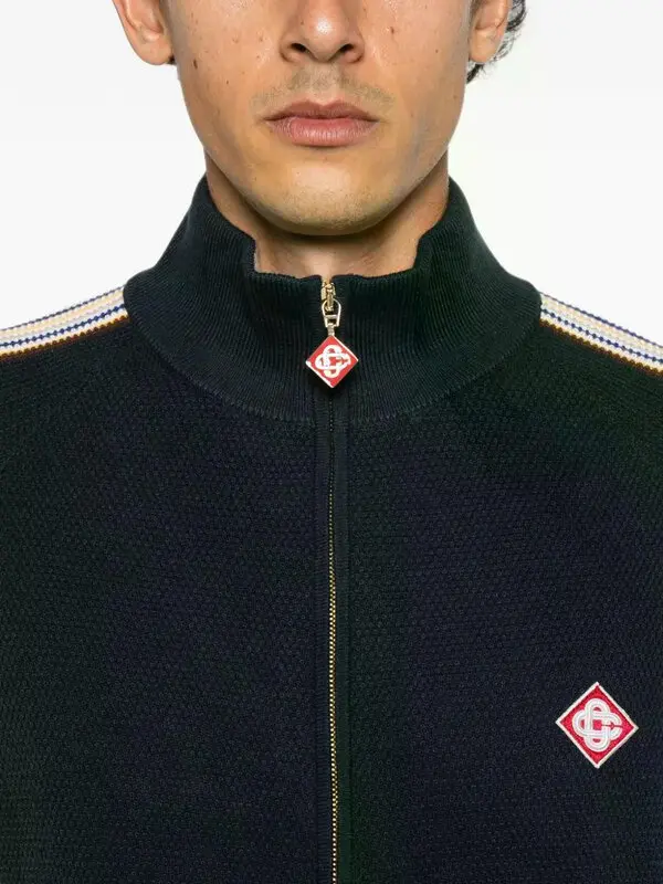 Casablanca Logo-patch Zip-up Sweater