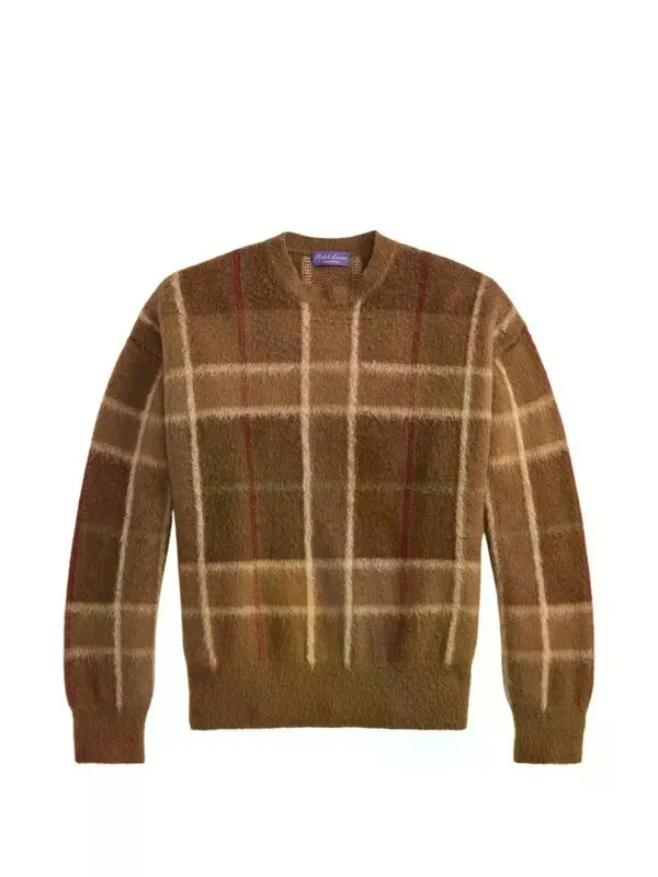 Ralph Lauren Purple Label Plaid-pattern Sweater