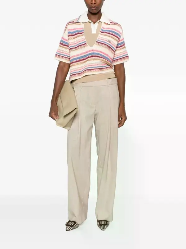 N°21 Crochet-knit Striped T-shirt