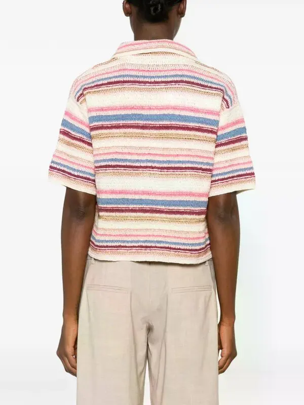 N°21 Crochet-knit Striped T-shirt