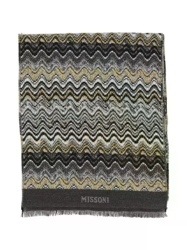 Missoni Zigzag-pattern Wool Scarf