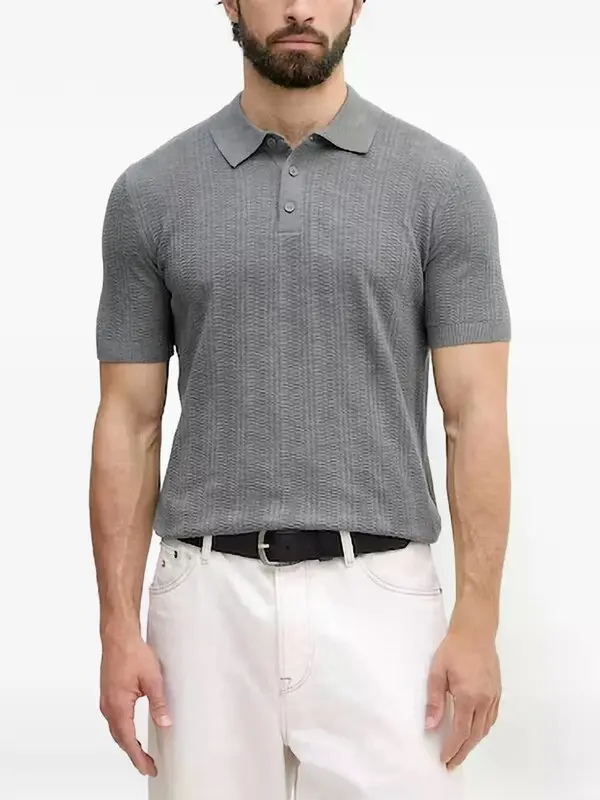 BENETTON Textured-knit Polo Shirt