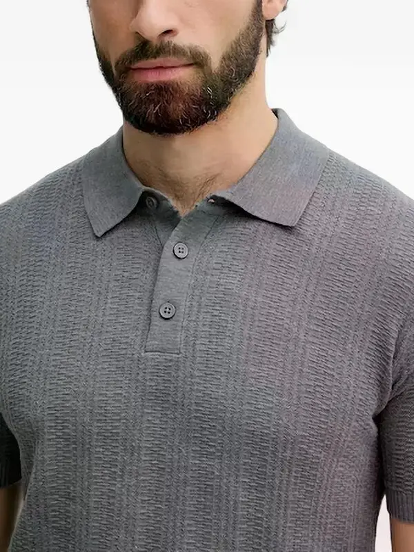 BENETTON Textured-knit Polo Shirt