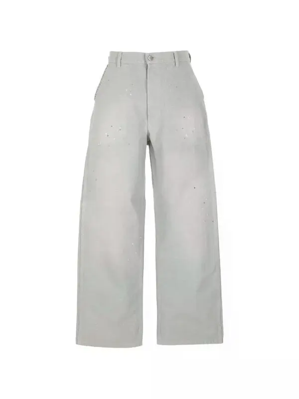 MAISON MARGIELA Paint-splatter Wide-leg Trousers - Grey