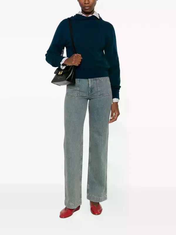 Erika Cavallini Boris Button-back Roll-neck Sweater - Blue