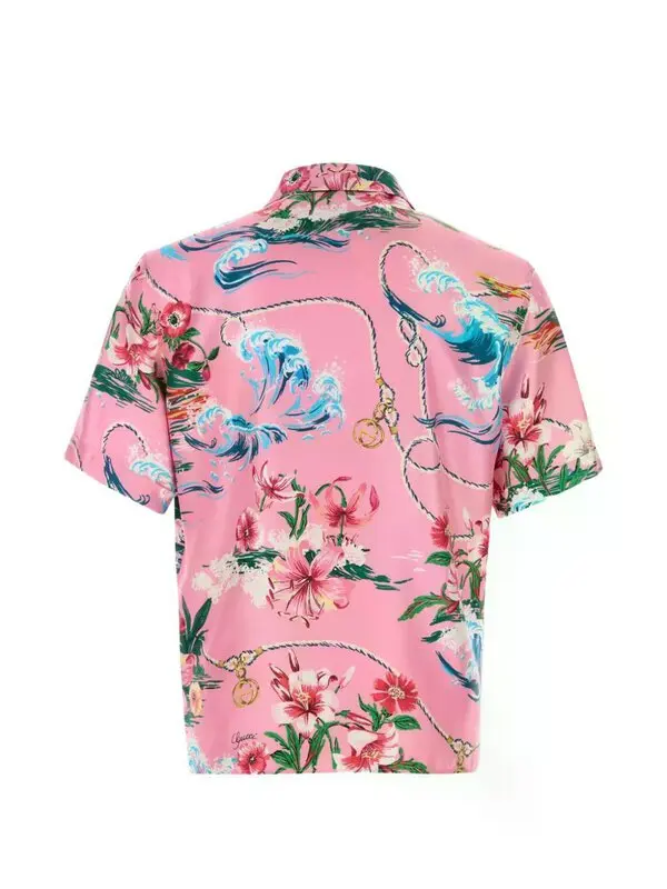 Gucci Printed Twill Bowling Shirt