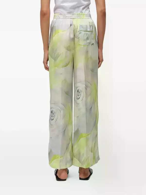BLUGIRL Floral-print Wide-leg Trousers