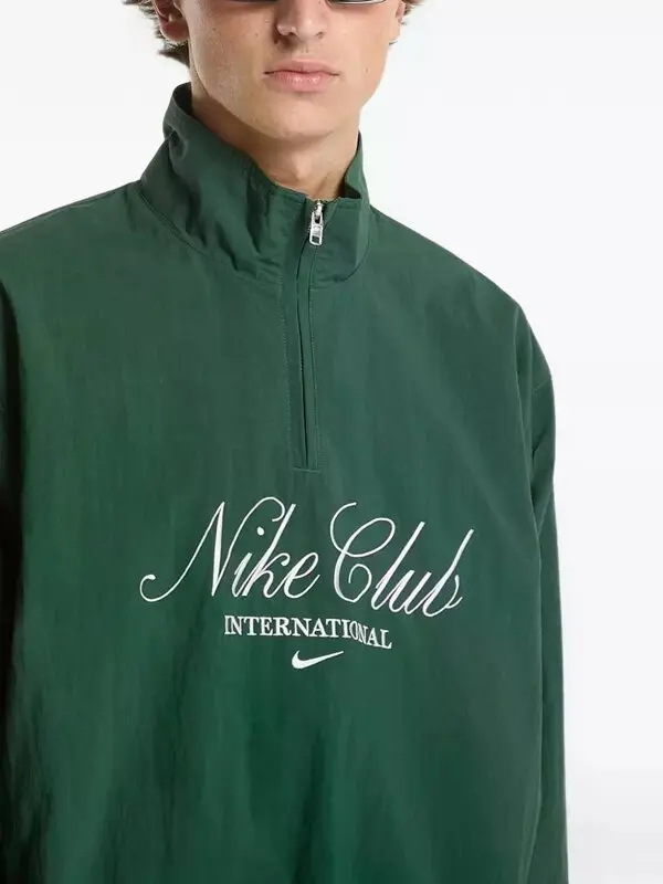 Nike Club Logo-embroidered Jacket - Green