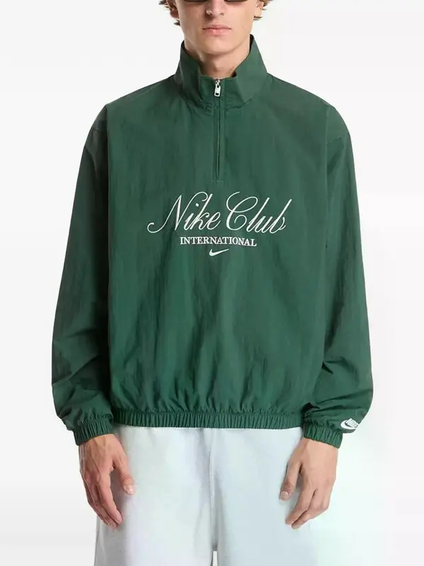 Nike Club Logo-embroidered Jacket - Green