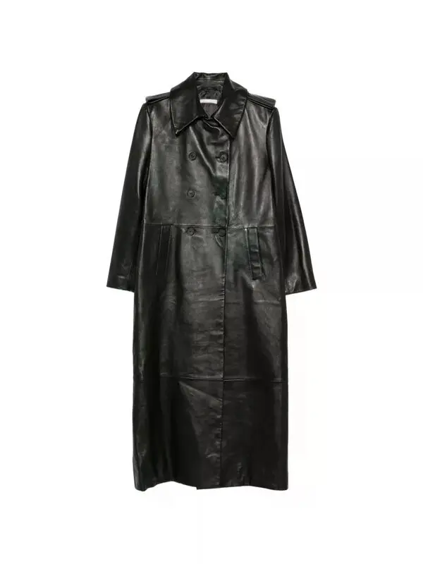Liviana Conti Double-breasted Leather Coat