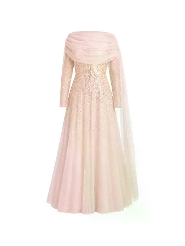 NEEDLE & THREAD Moonlight Sequin-embellished Gown