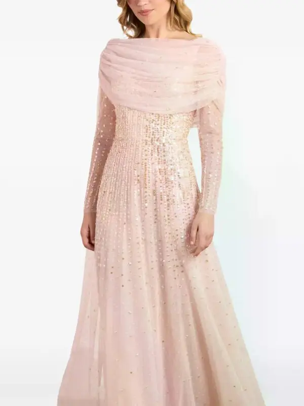 NEEDLE & THREAD Moonlight Sequin-embellished Gown