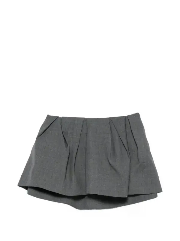 SHUSHU/TONG Pleated Mini Skirt - Grey