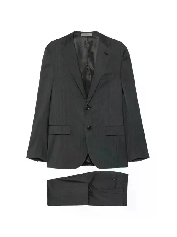 Corneliani Pinstripe-pattern Single-breasted Suit - Grey