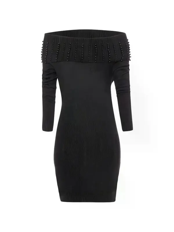FRACOMINA Embellished Off-the-shoulder Mini Dress