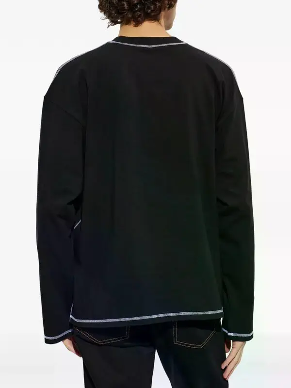 Versace Embroidered-logo Stretch Cotton Jersey T-shirt