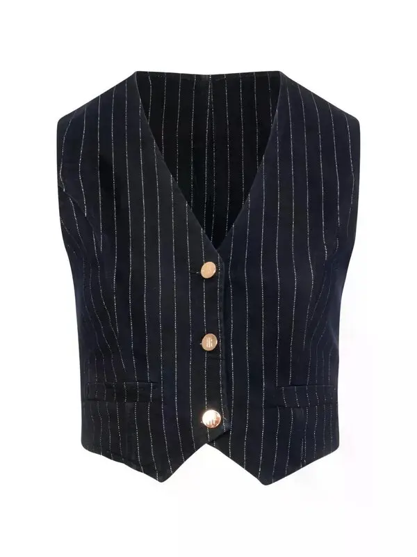 FRACOMINA Pinstripe Denim Waistcoat