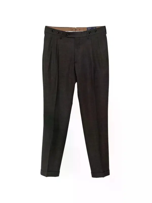 BERWICH Barber Long Pleated Tailored Trousers