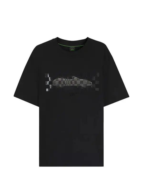 BOSS X Porsche T-shirt With Glossy Artwork - Black