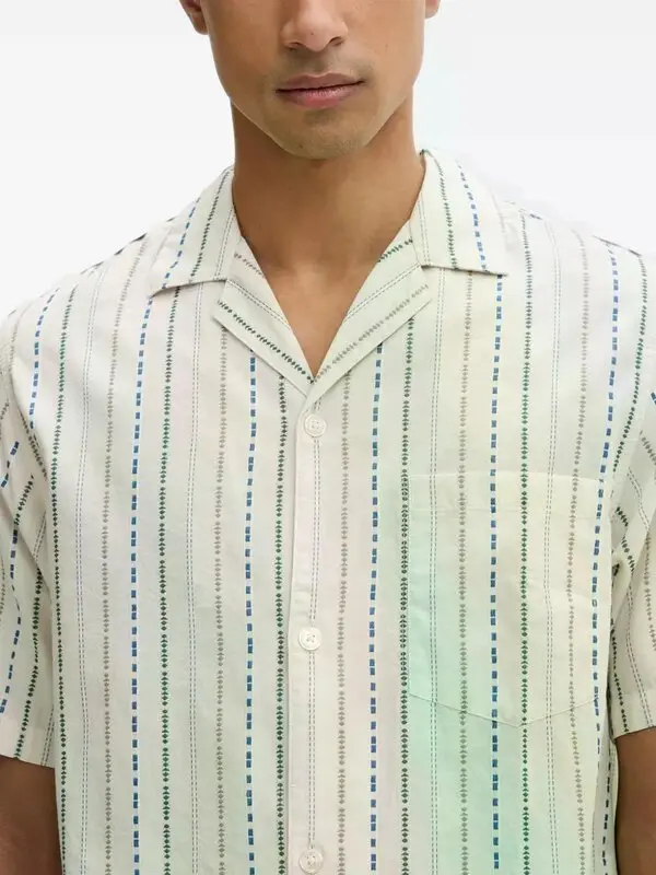 Marc O'polo Stripe-print Short-sleeved Shirt