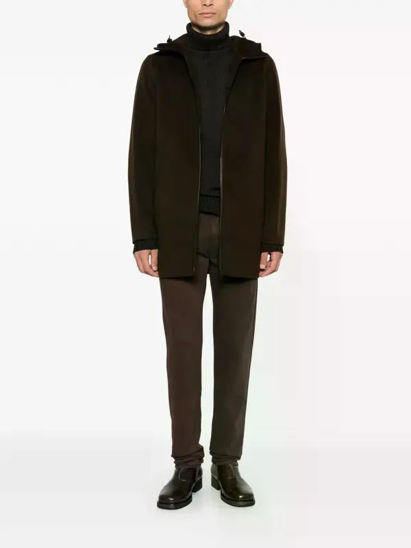 Aspesi Super Doppel Hooded Zip-up Coat