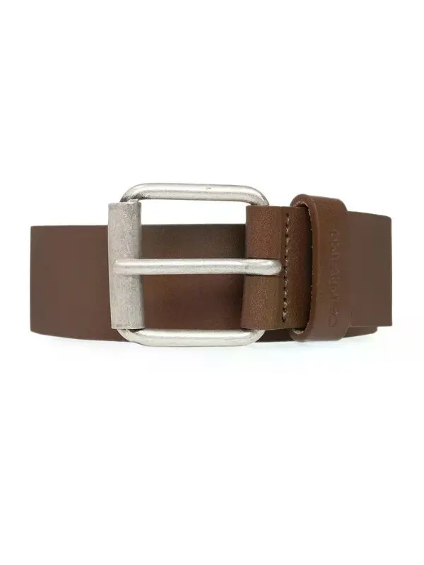 Carhartt Work In Progress Script Logo-debossed Leather Belt
