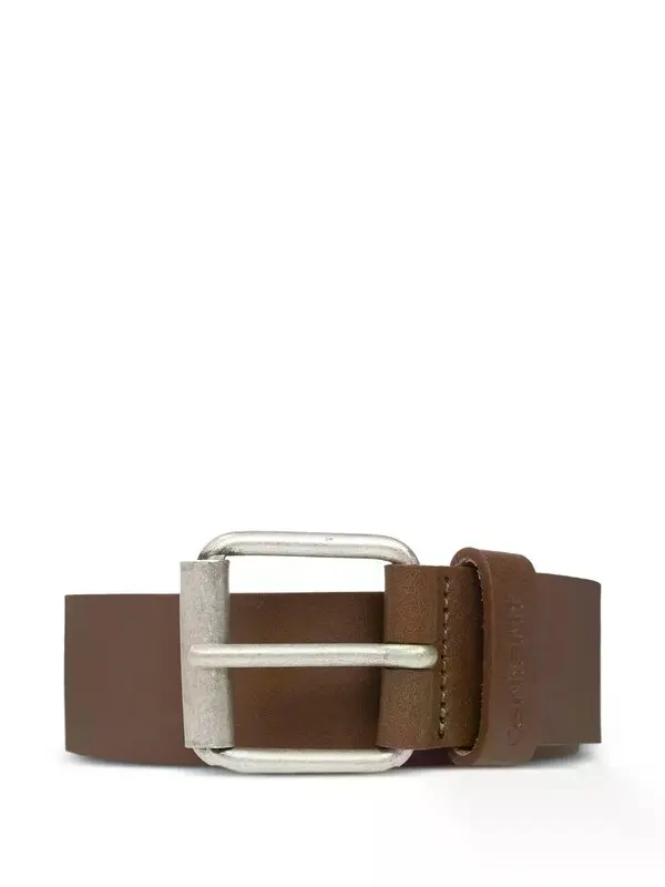 Carhartt Work In Progress Script Logo-debossed Leather Belt - Brown